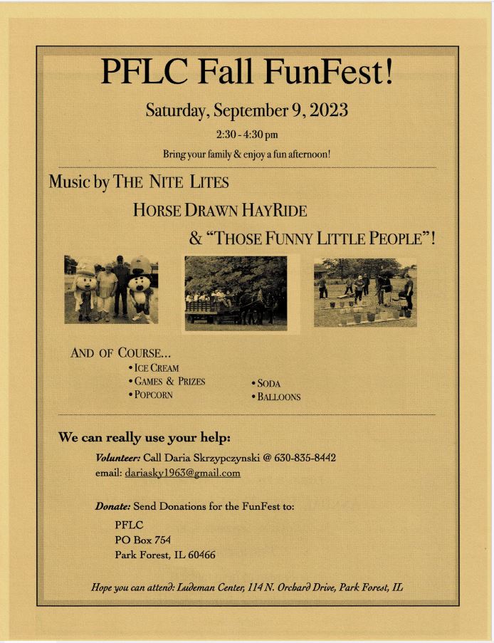 PFLC Fall Fun Fest Flyer 2023 | Parents & Friends of the Ludeman Center